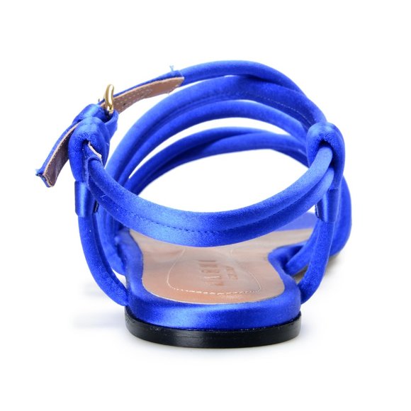 Marni | Shoes | Marni Womens Blue Strappy Satin Leather Sandals | Poshmark